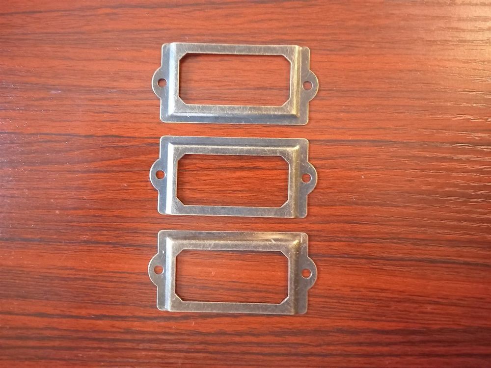 120x Möbel-Namensschilder Retro Style Porte-nom pour meuble (Neu und originalverpackt) in ...