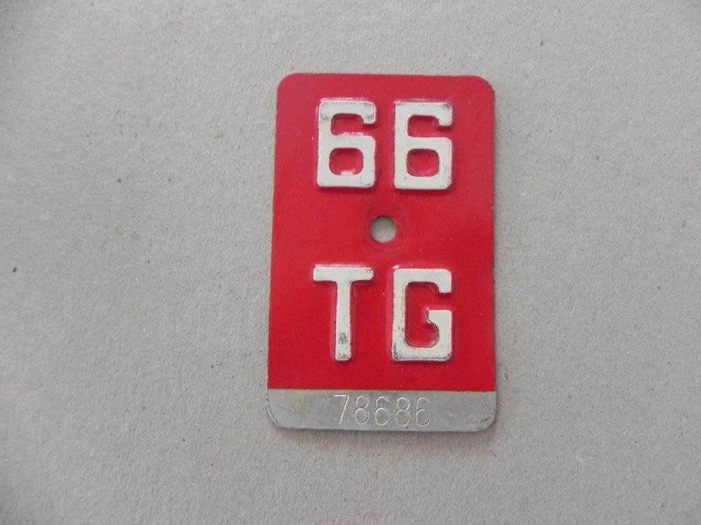 Velo Rad Nummer Velonummer 1966 TG 66 Thurgau (Gebraucht) in für CHF 19 ...