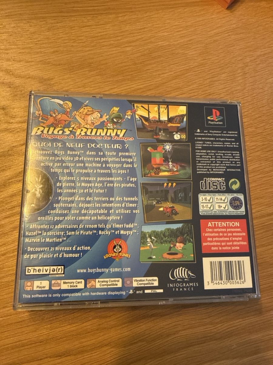 Bugs Bunny: Voyage à travers le temps - PlayStation 1 (Usato) a Davesco ...
