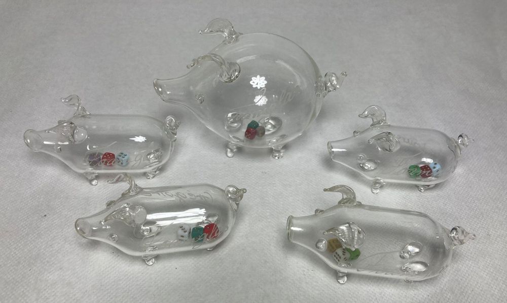 GLASFOAM SUPERBES COCHONS EN VERRE PORTE BOHNEUR (Gebraucht) in ...