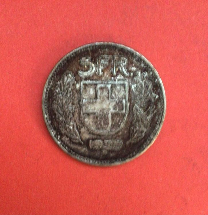 5 Franken Silber 1939 vzgl (Gebraucht) in Nunningen für CHF 8 – mit Lieferung auf Ricardo kaufen