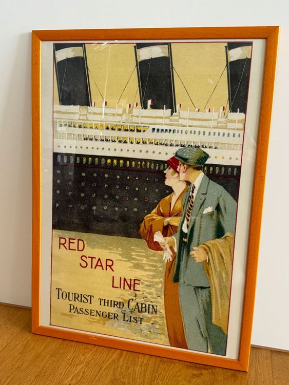 Poster "Red Star Line", incl. Rahmen (Gebraucht) in Walchwil für CHF 9 ...