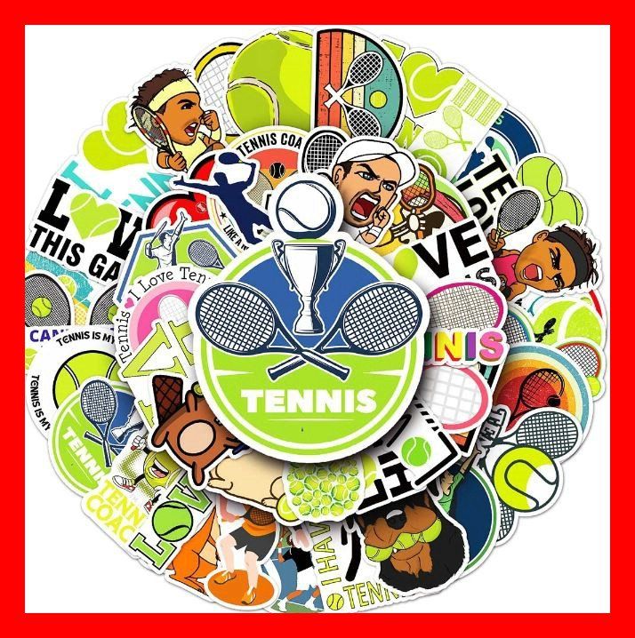 50 tlg Stickerset Tennis Aufkleber Federer Nadal Djokovic (Neu und ...