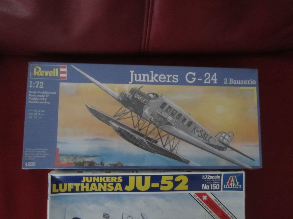 BAUSATZ: REVELL+ITALIERI(JUNKERS JU-52+ JUNKERS G-24 (Neu (gemäss Beschreibung)) in Volketswil ...