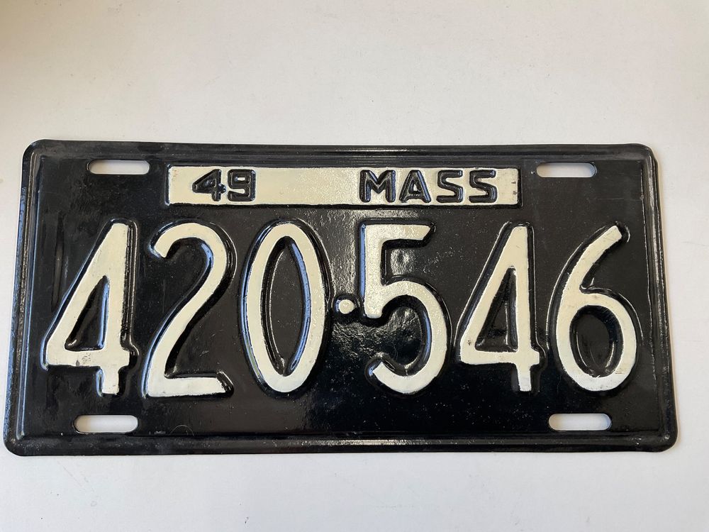 Vintage Nummernschild 1949 Massachusetts 49 Mass 420.546 (Gebraucht) in ...