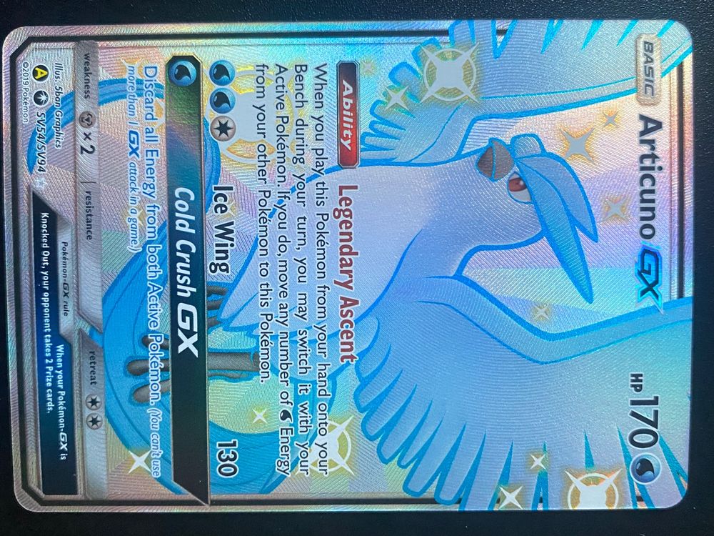 Articuno-GX (SV54/SV94) - Hidden Fates Shiny Vault - NM+ EN (Neu ...