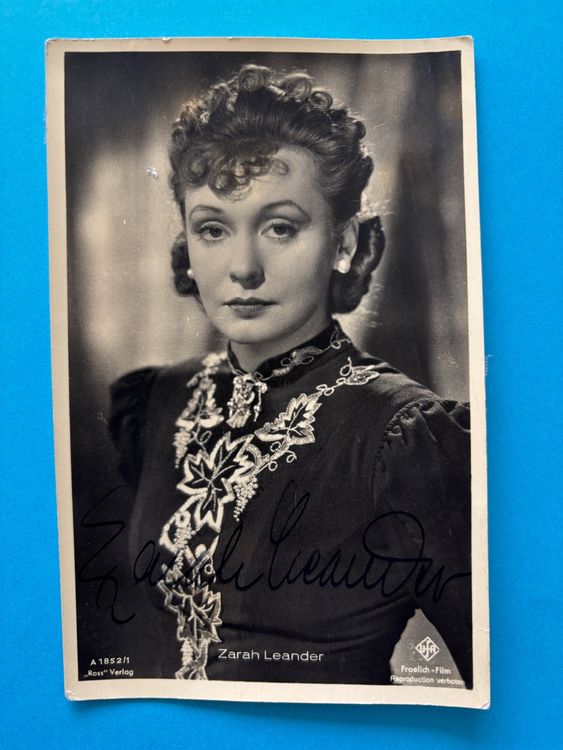 Zarah Leander -original Autogramm Autograph Ross AK 1930er (Gebraucht ...
