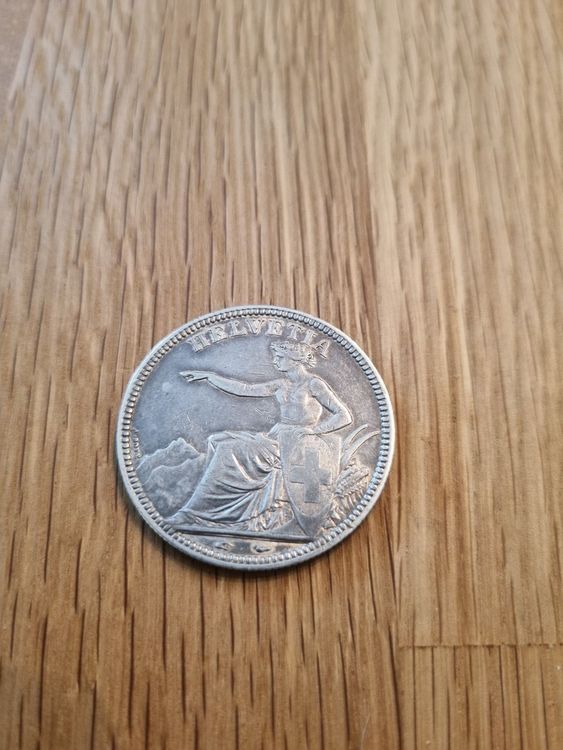 5 Franken 1851 - sitzende Helvetia (Gebraucht) in Mels für CHF 275 – mit Lieferung auf Ricardo ...