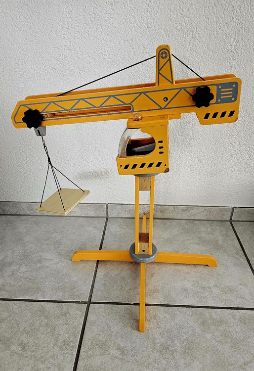 HAPE Holzbaukran Kran Kinderkran Top Zustand Spielzeug (Gebraucht) in ...