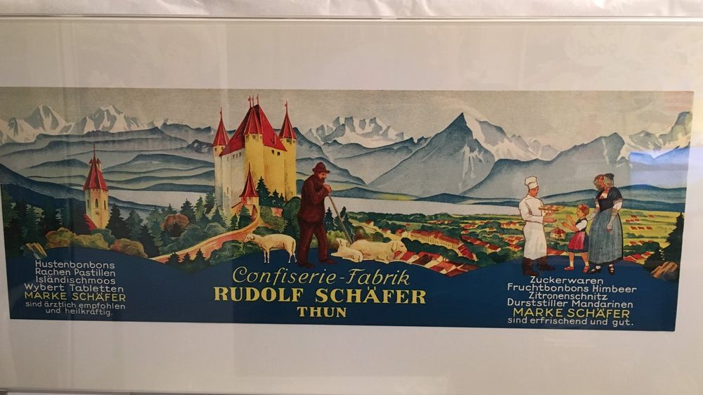 Confiserie Rudolf Schäfer Thun, Lithografie ca. 60 x 20 cm | Kaufen auf Ricardo
