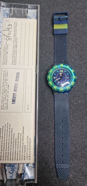 Seltene 1991 Swatch Scuba BLUE MOON SDN100, 38mm (Neu (gemäss ...