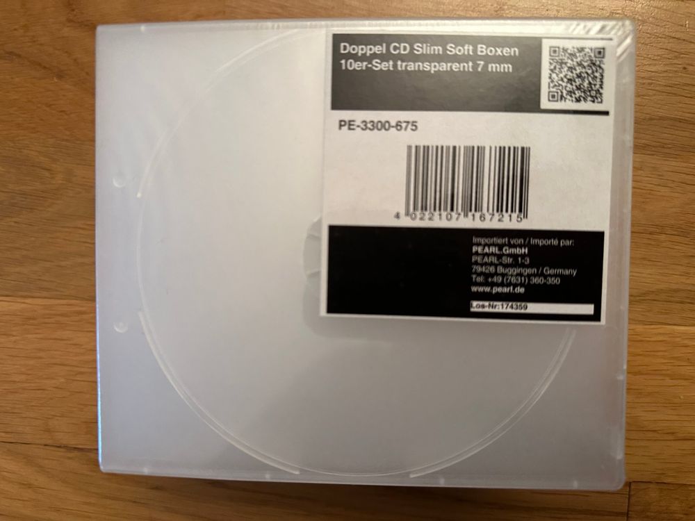 50 ungeöffnete Doppel CD Slim Soft Boxen transparent 7mm (Neu und ...