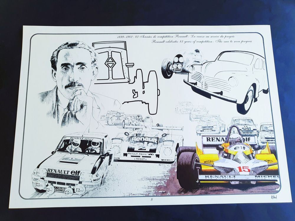 Poster Renault, R5 Turbo, Alpine A 442 V6, Formule 1, 4 CV (Neuf (Voir ...