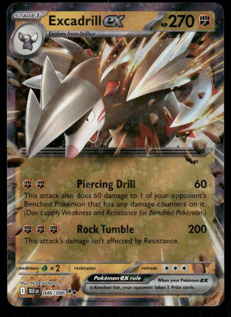 Pokémon (BLK 046/086 Excadrill EX) (Neu (gemäss Beschreibung)) in ...