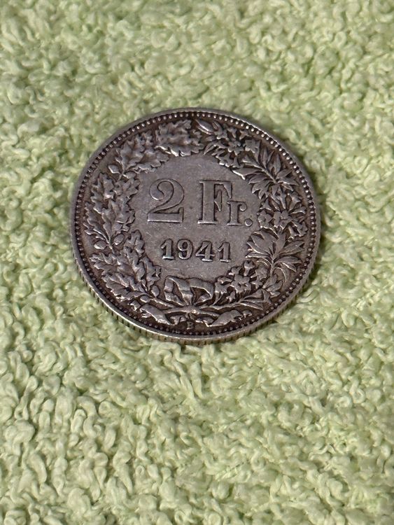 Schweizer Münze Fr.2.- 1941 (Gebraucht) in Obergerlafingen für CHF 7 – mit Lieferung auf Ricardo ...
