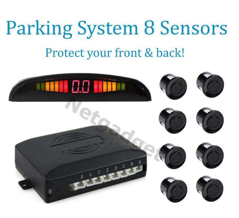 Parking System 8 Sensoren Rückfahrwarner - Mini-Farb-Display (Neu und ...