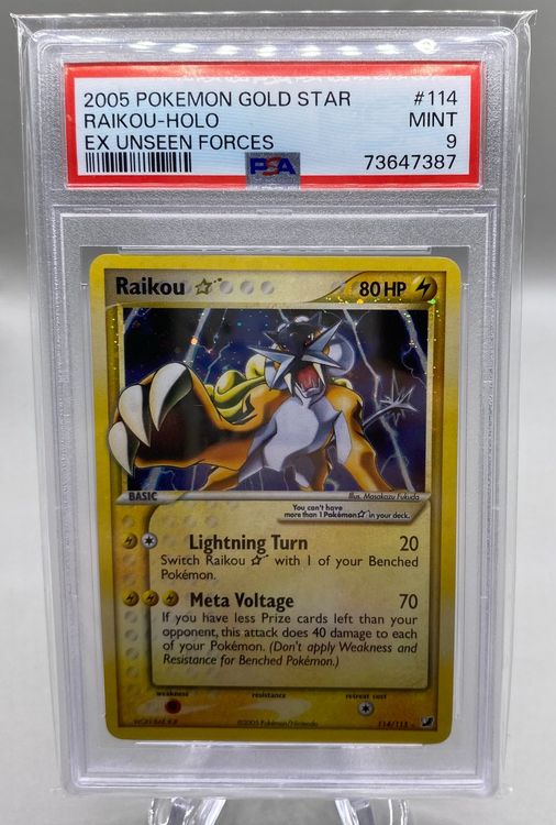 Pokémon Raikou Gold Star PSA 9 SWIRL | Kaufen auf Ricardo