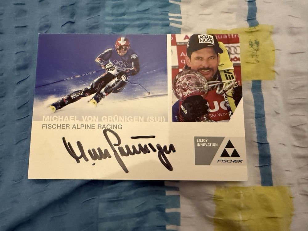 Michael von Grünigen Autogrammkarte - Ski Alpin Legende! (Gebraucht) in ...