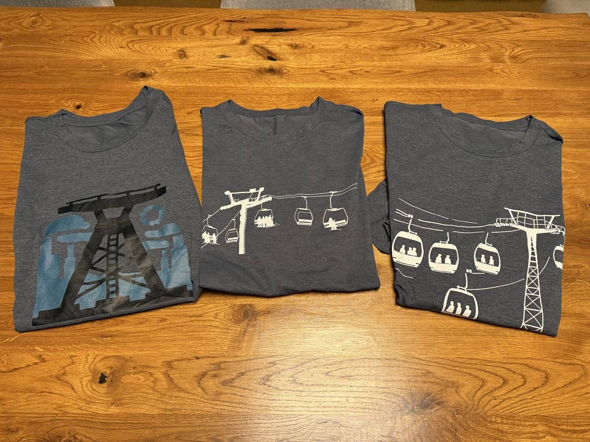 3er Set T-Shirts mit Bergbahnen/Ruhrpott, Grösse XL (Gebraucht) in ...