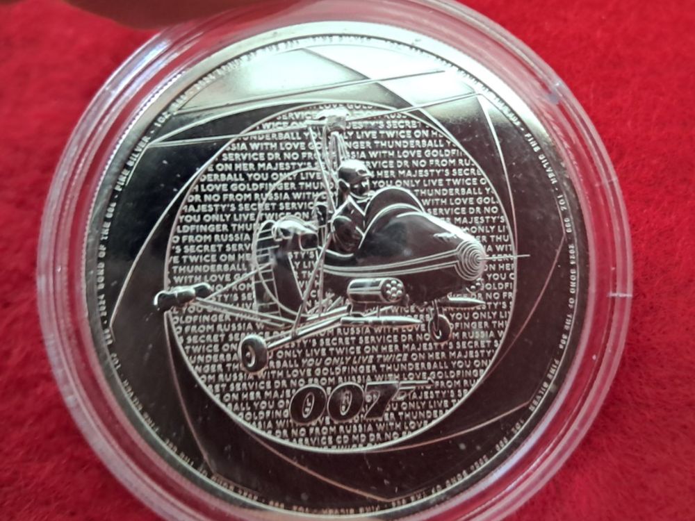 007 JAMES BOND 1 6 DECADES UNZE OZ SILBER 2024 AUSGABE 1 !!! (Neu und ...