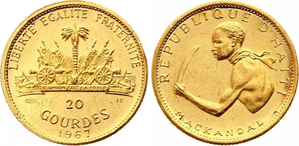 Haïti 20 Gourdes Mackandal 1967 Or 3.95g (Neu (gemäss Beschreibung)) in ...