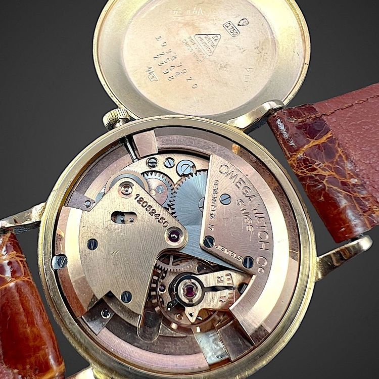 Omega Hammerautomat 1951 Vintage 18k Gold 34mm Fullset *U334 (Gebraucht ...