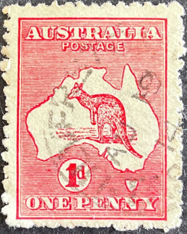 Francobollo Australia 1d rosso canguro (Usato) a Chiasso per CHF 1 ...
