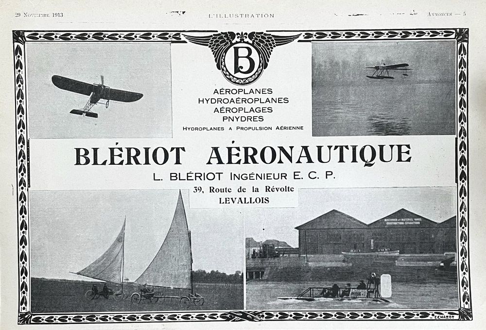 Blériot Aéronautique - Alte Werbung / Publicité 1913 (Gebraucht) in Savagnier für CHF 3 – mit ...