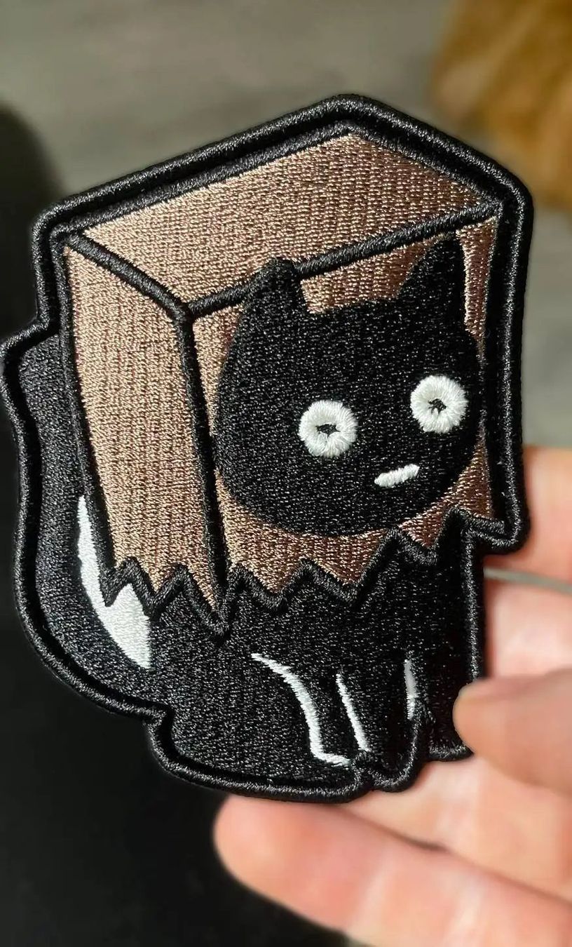 Cat in Bag Premium Stickpatch – 3D‑Aufnäher – neu (Neu und ...