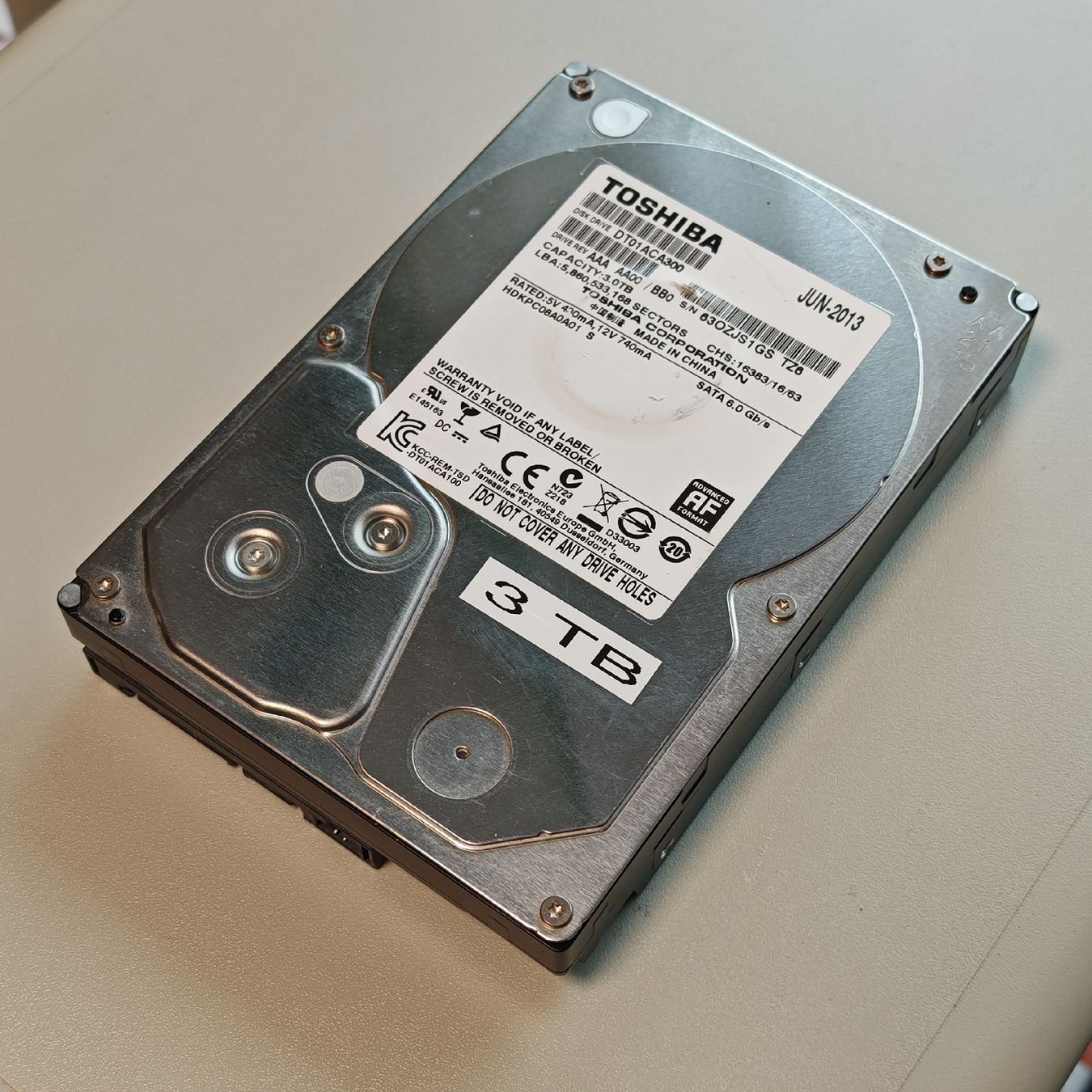 Toshiba DT01ACA300 3TB HDD – 100 % Zustand, zuverlässig (Gebraucht) in ...