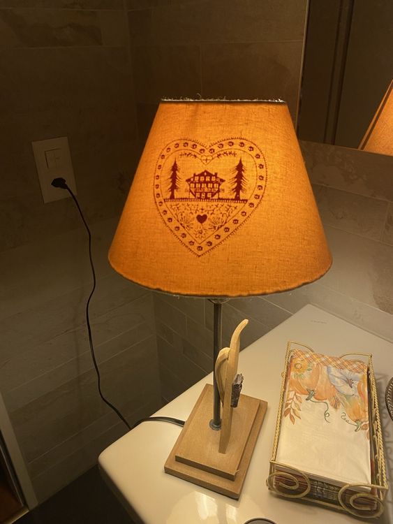 Rustic Ski Lodge Table Lamp with Shade | Kaufen auf Ricardo