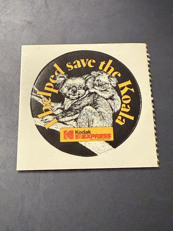 Kodak Express Sticker - Seltenes Sammlerstück! Retro 🐨 (Neu (gemäss ...