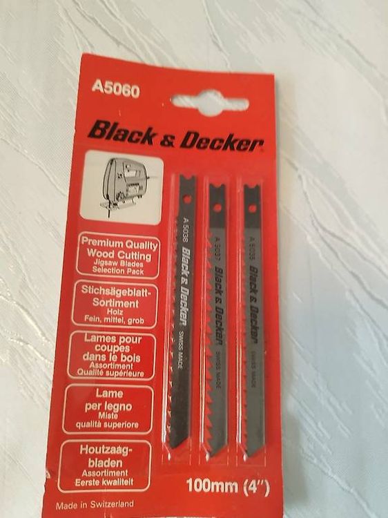 Black & Decker A5060 Holz Stichsägeblätter 3er-Set 100 mm (Neu und ...