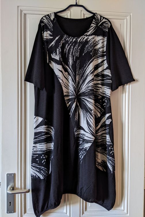 DESIGN CORÉEN : Robe-tunique noir-blanc Lagenlook XL-XXL | Kaufen auf Ricardo
