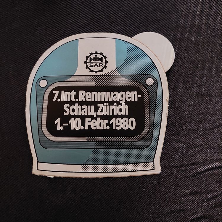 Rennwagen-Schau Zürich 1980, SAR Aufkleber, selten! (Gebraucht) in ...