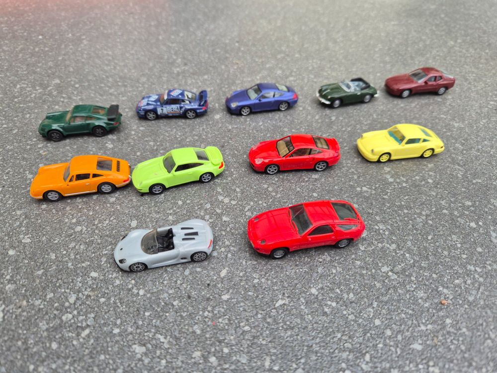 Porsche Micro Car 1:87 11 Stück (Gebraucht) in Oberbuchsiten für CHF 5. ...