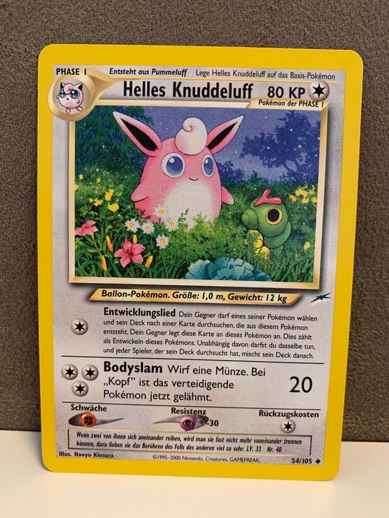 Pokemon Helles Knuddeluff Neo Destiny DE 54/105 | Kaufen auf Ricardo