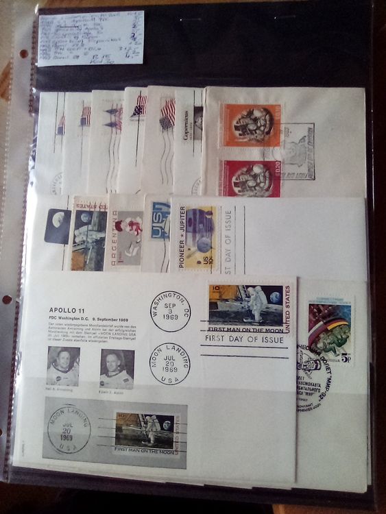 Raketen FDC 1963-93, 15 Br.,14 Ma.,1Bl., Apollo 11 (Gebraucht) in für ...
