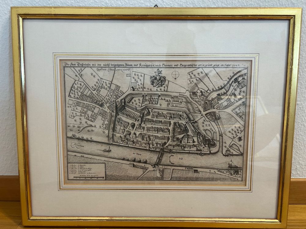 Stich von Diessenhofen, M. Merian, 1643 (Gebraucht) in Meggen für CHF ...