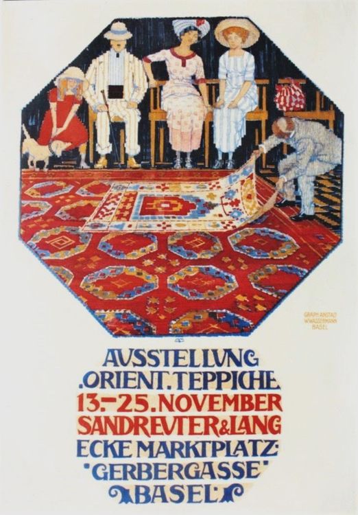 ORIENTTEPPICHE SANDREUTER&LANG BASEL 1911 - Original Plakat (Gebraucht) in Blonay für CHF 1950 ...