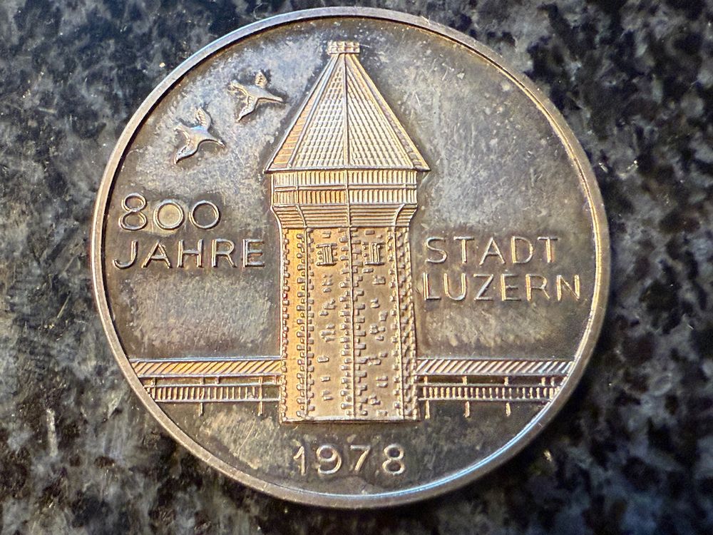 Gedenkmünze: 800 Jahre Stadt Luzern 1978, Top Zustand! (Gebraucht) in ...