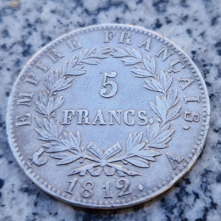 Frankreich, Napoleon I, 5 Francs,A 1812, (Gebraucht) in Biel/Bienne für CHF 800 – mit Lieferung ...
