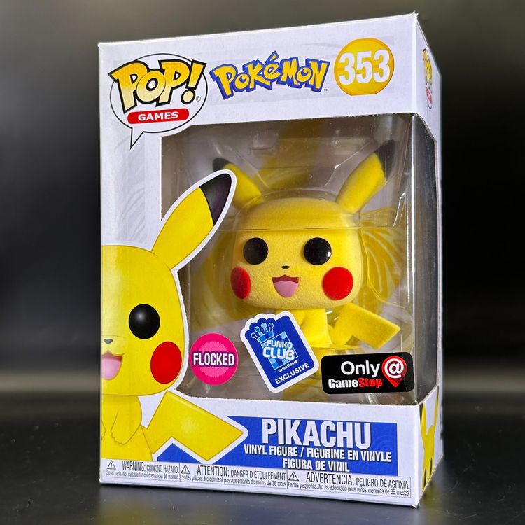 Funko Pop! Pokemon Pikachu 353 (Flocked) (Exclusive) (Gebraucht) in ...