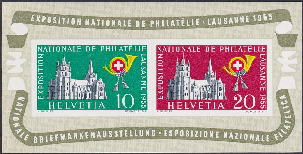 1955, Lausanner-Block W35 ungebraucht *. Kat: 60.- (Gebraucht) in Sursee für CHF 7 – mit ...
