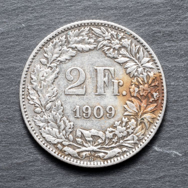 Silbermünze 2 Franken Helvetia 1909 B Schweiz Swiss Münze (Gebraucht) in Eggenwil für CHF 8 ...