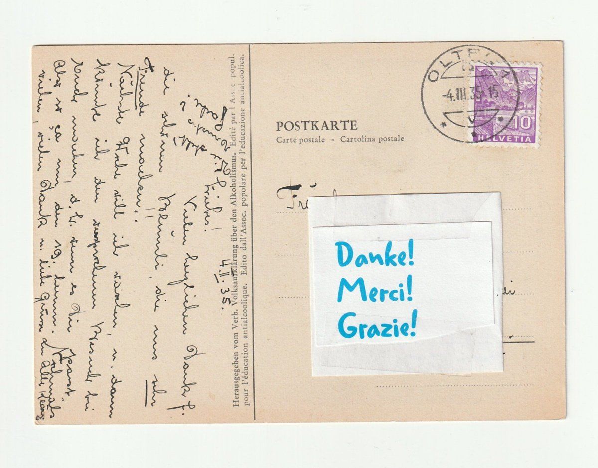 Alp Grüm mit Pälügletscher, Graubünden Top! 1935 (Gebraucht) in St ...