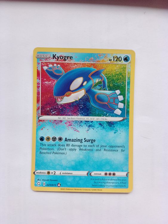 Kyogre Amazing Rare (021/072) EN (Neu (gemäss Beschreibung)) in Wangen ...