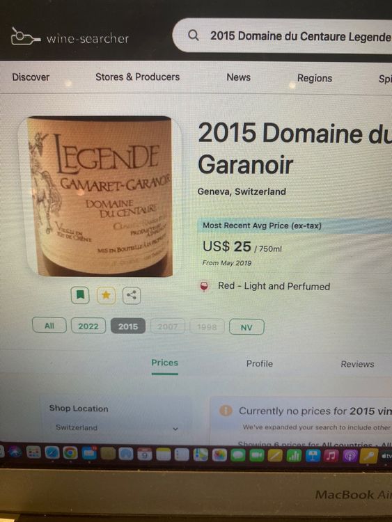 3 Flaschen 750ml Centaure Legende Gamaret Garanoir 16/17/18 | Kaufen ...