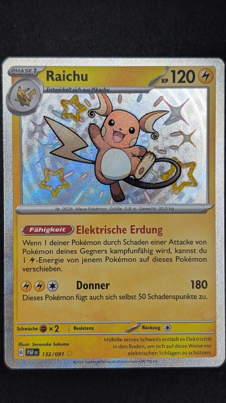 Shiny Raichu Paldean Fates 🇩🇪 Pokémon ab 1CHF (Gebraucht) in Basel für ...