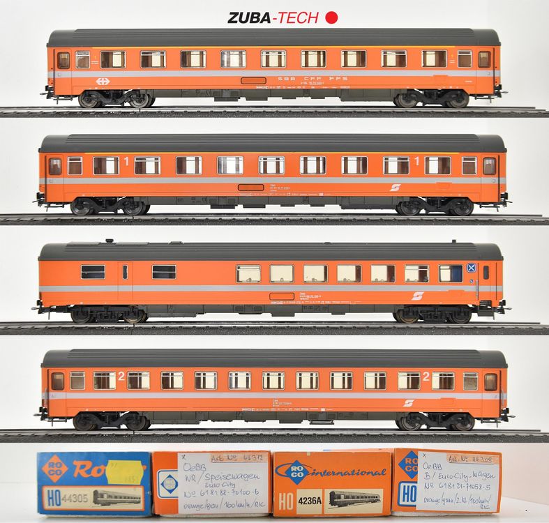 Roco 4x Eurofima Personenwagen der SBB/ÖBB, H0 WS mit OVP (Gebraucht) in St. Gallen für CHF 88 ...